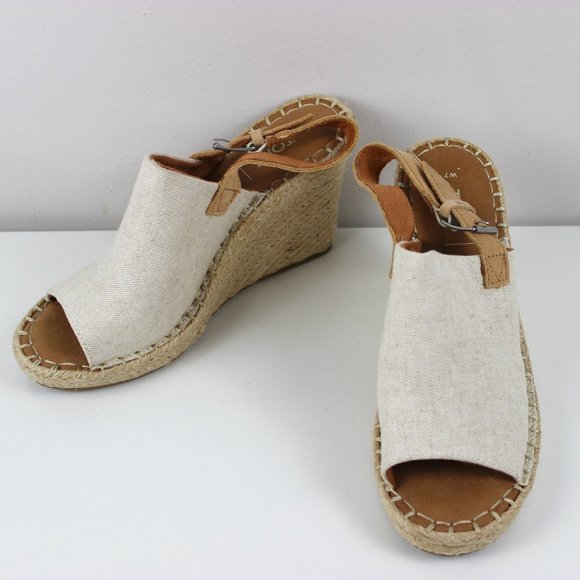 Toms | Shoes | Toms Monica Slingback Espadrille Platform Wedge Sandal ...